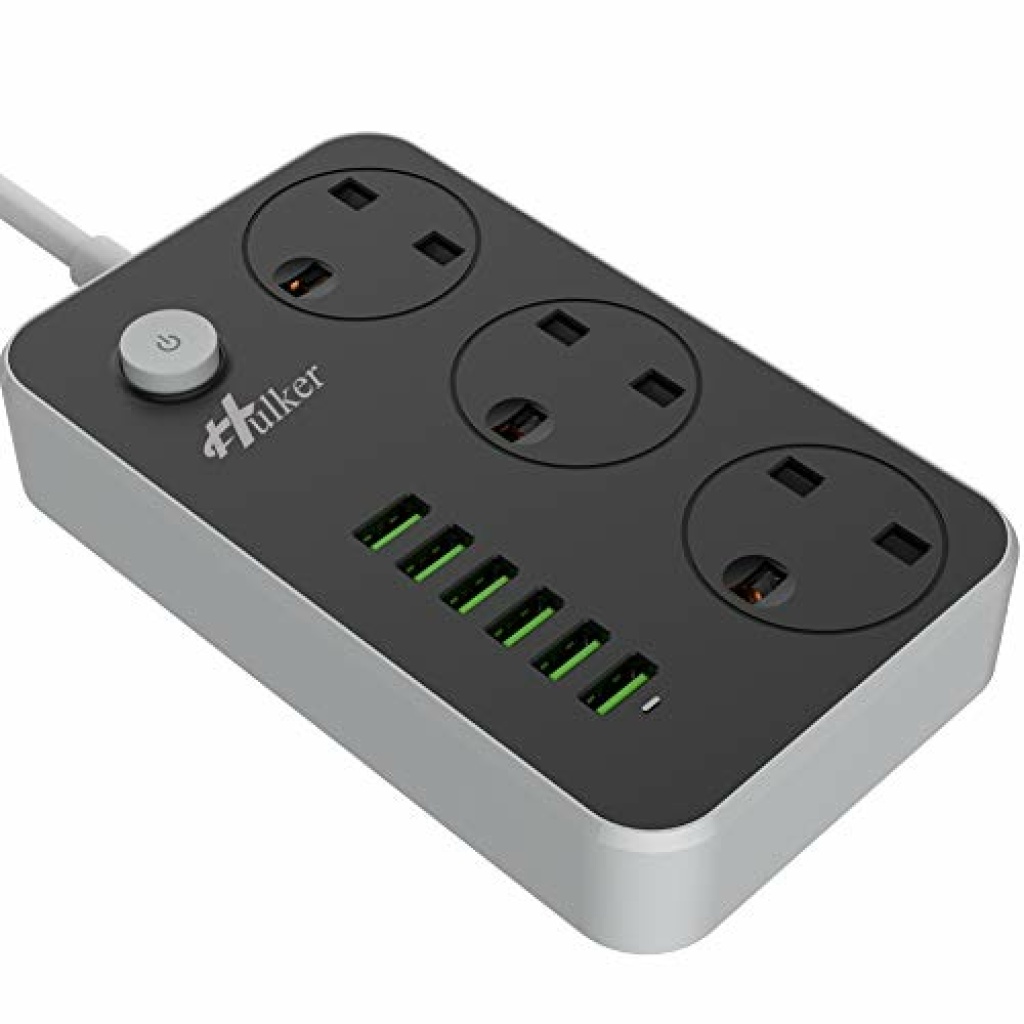 Extension Lead, PRITEK 8 Way Outlets Vertical Tower Power Strip with 4 ...
