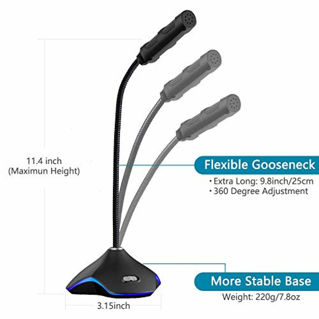 XIAOKOA USB Microphone for Laptop Microphone PC, Computer Microphone ...