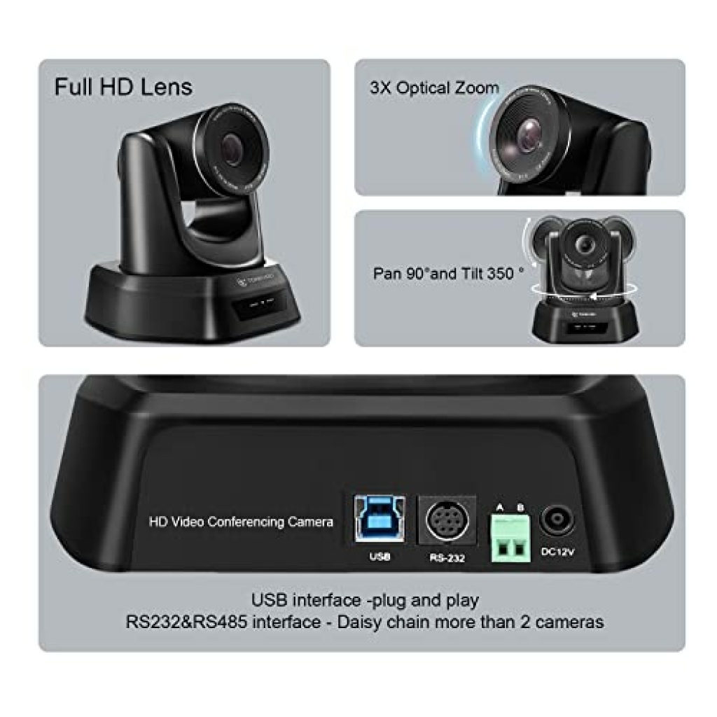 20X Optical Zoom PTZ Camera TONGVEO Video Conference Room USB 1080P ...